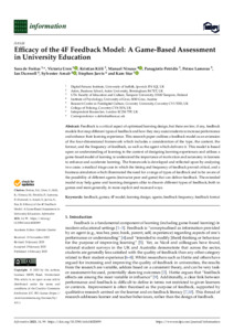 Efficacy of the 4F feedback model: a game-based assessment in university education | Open Access ...